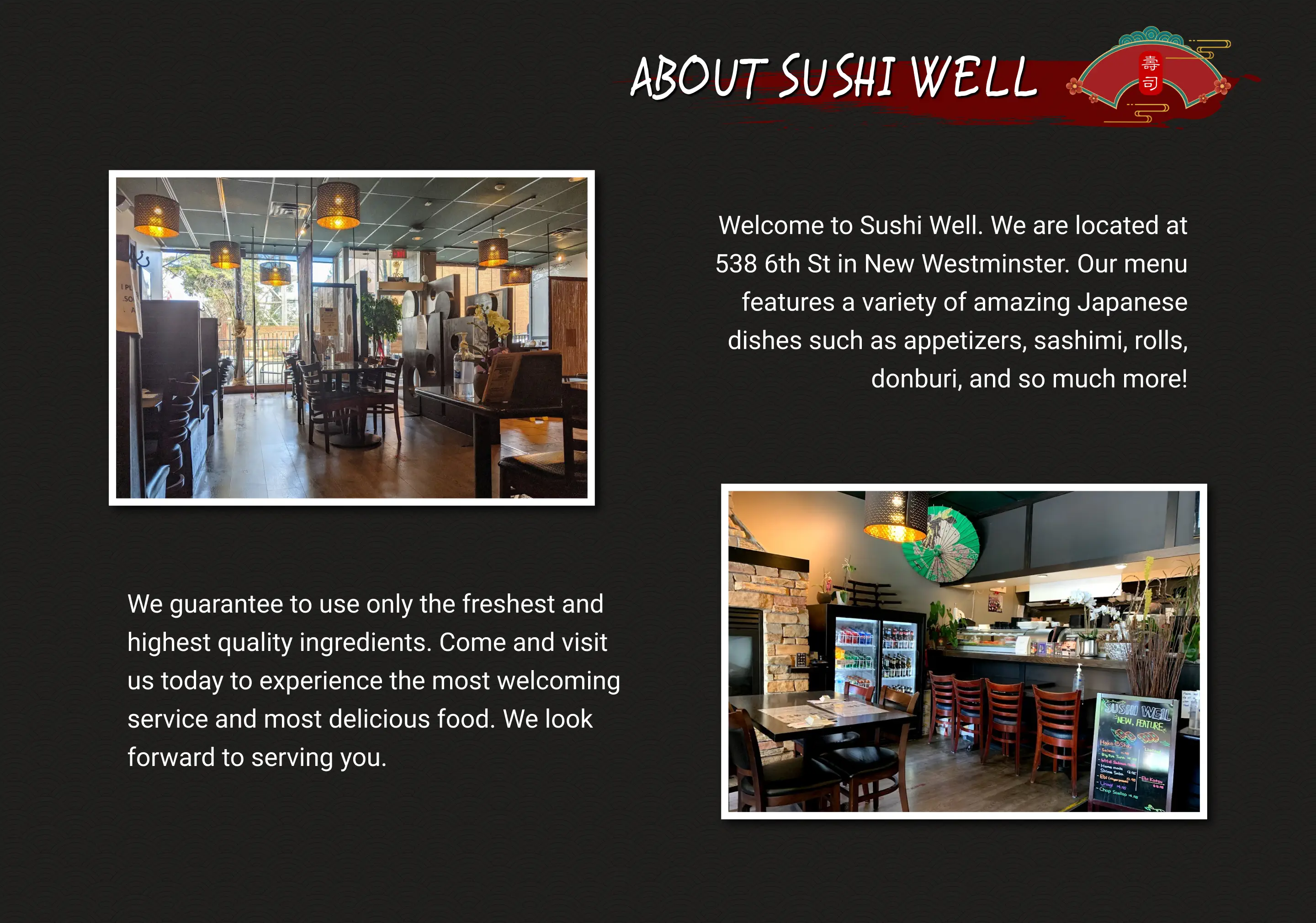 Sushi Well | Japanese Restaurant in New Westminster | Order Online